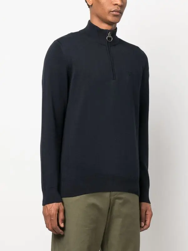 Barbour Logo-embroidered Half-zip Jumper