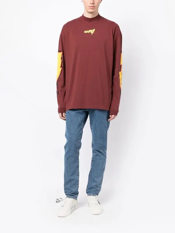 Off-White Thunder Stable Over Mockneck - Red