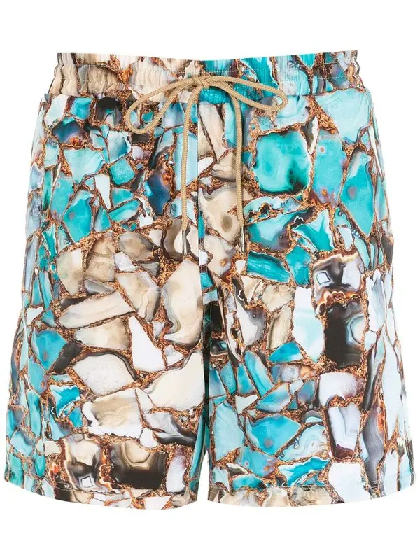 LYGIA & NANNY Gil Gemstone-print Swimming Shorts - Blue