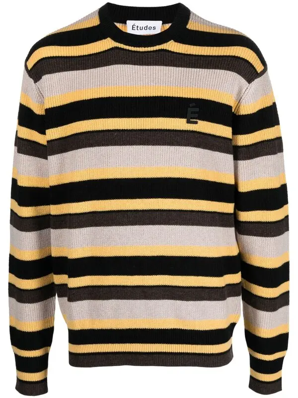 ÉTUDES STUDIO Boris Striped Knitted Jumper - Neutrals