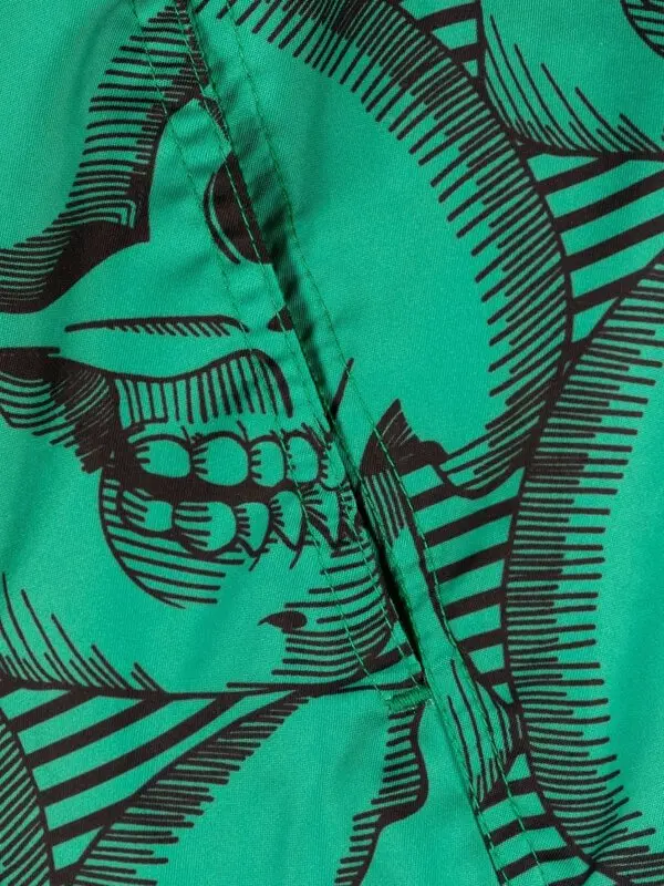 Philipp Plein Skull-print Swim Shorts - Green