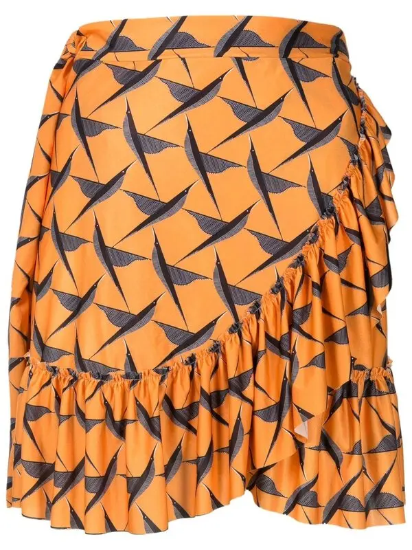 LYGIA & NANNY Laurita Ribbed-edge Skirt - Orange