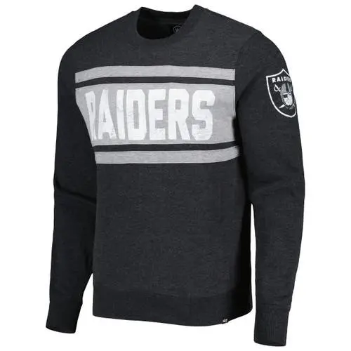 '47 Heathered Las Vegas Raiders Bypass Tribeca Pullover Sweatshirt