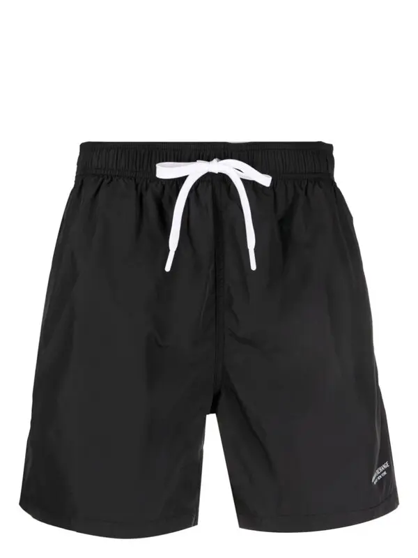 Armani Exchange Logo-lettering Swim Shorts - Black