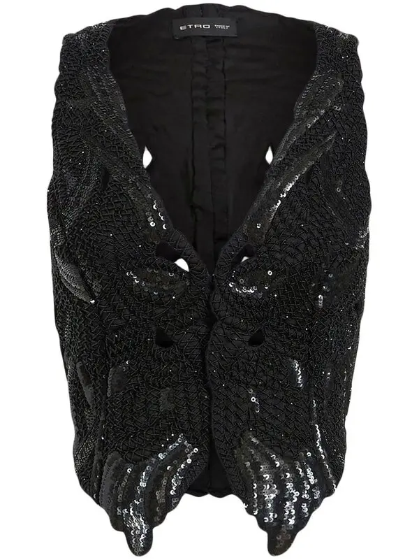 Etro Butterfly Sequin Vest