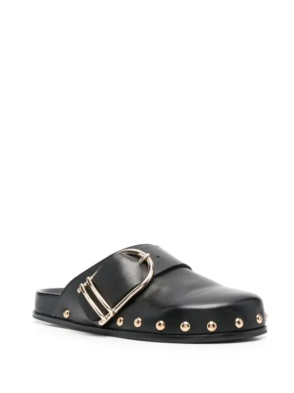 TWINSET Buckle-fastened Leather Mules
