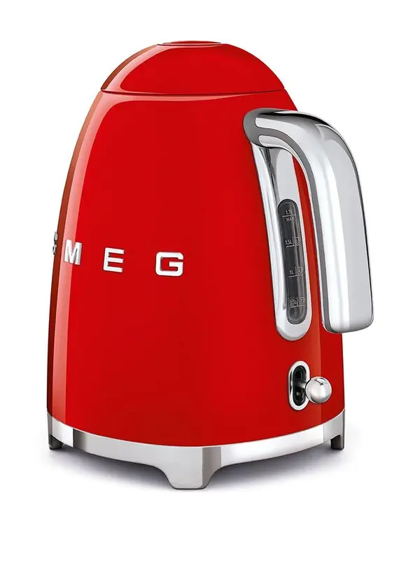 SMEG Stainless Steel Logo Kettle - Red