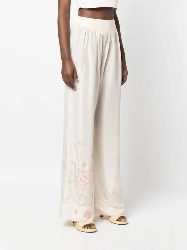 FORTE_FORTE Embroidered Palazzo Pants