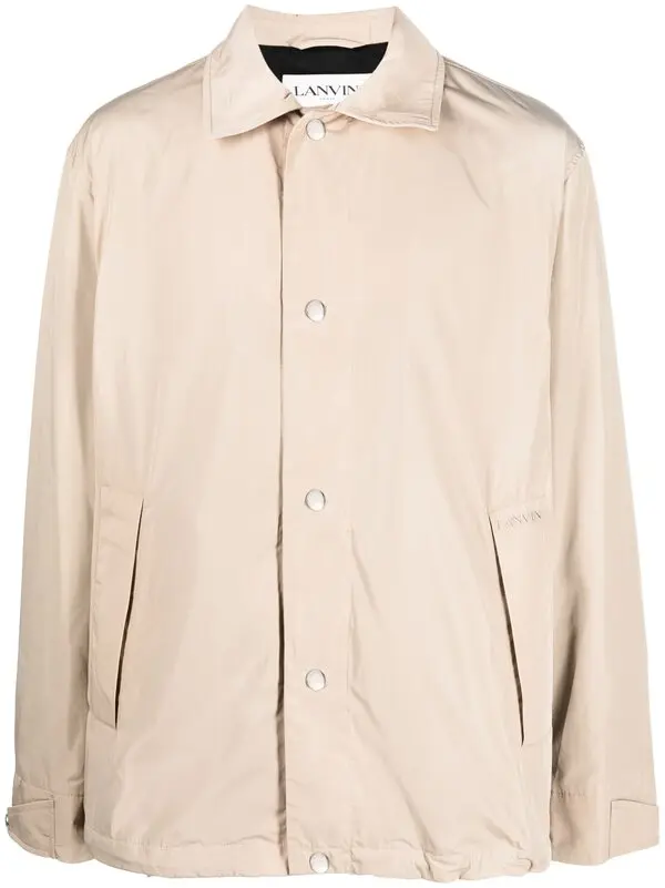 LANVIN Logo-embroidered Shirt Jacket