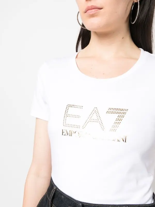 EA7 Rhinestone-embellished T-shirt