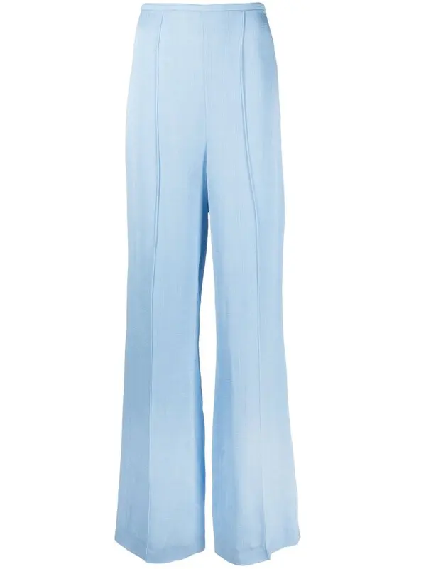 RÓHE Pressed-crease Wide-leg Trousers - Blue