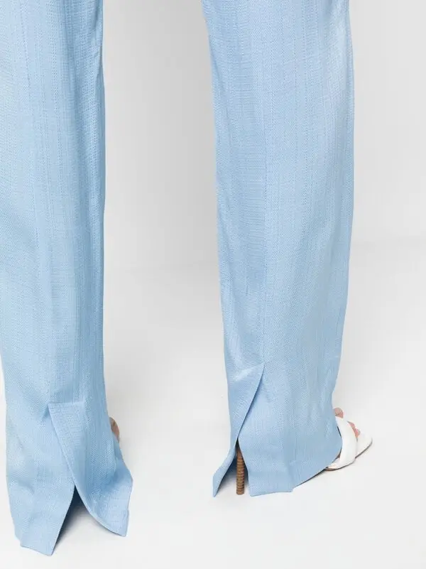 RÓHE Pressed-crease Wide-leg Trousers - Blue