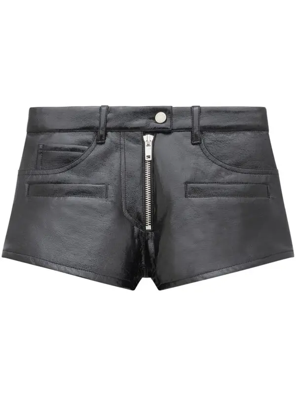 COURREGES Grained-texture Mini Shorts