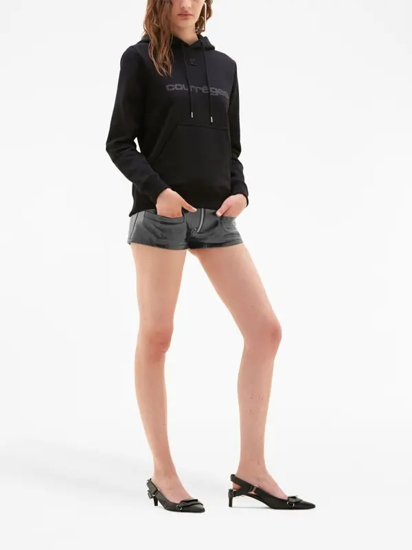 COURREGES Grained-texture Mini Shorts