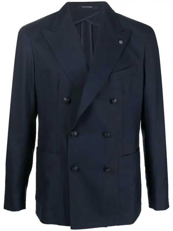 Tagliatore Double-breasted Cashmere Blazer - Blue
