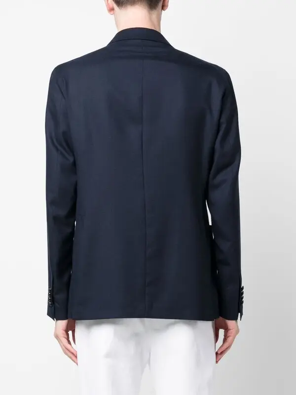 Tagliatore Double-breasted Cashmere Blazer - Blue
