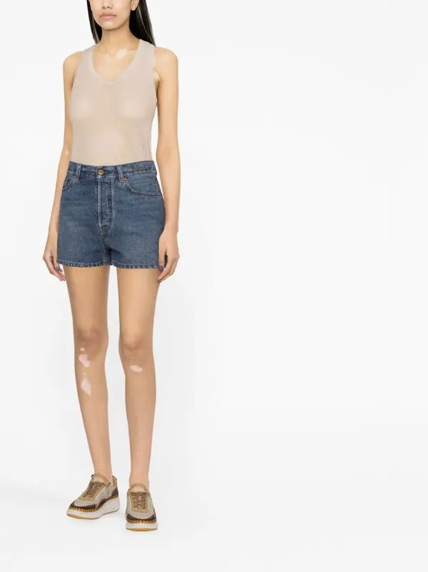Chloé High-waisted Denim Shorts