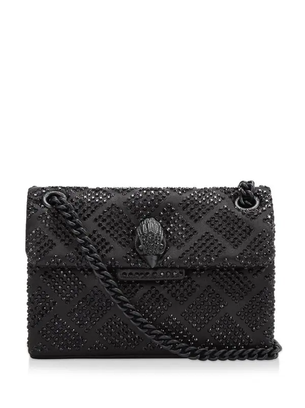 Kurt Geiger Crystal-embellished Mini Kensington Bag - Black