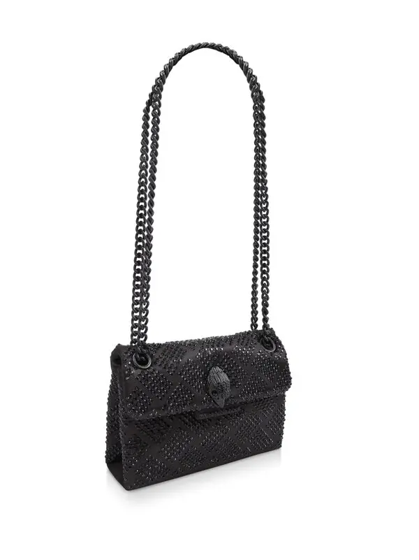 Kurt Geiger Crystal-embellished Mini Kensington Bag - Black