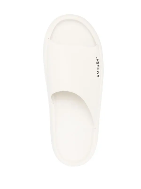 AMBUSH Logo-print Slides - White