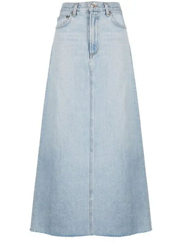 AGOLDE Maxi Denim Skirt - Blue