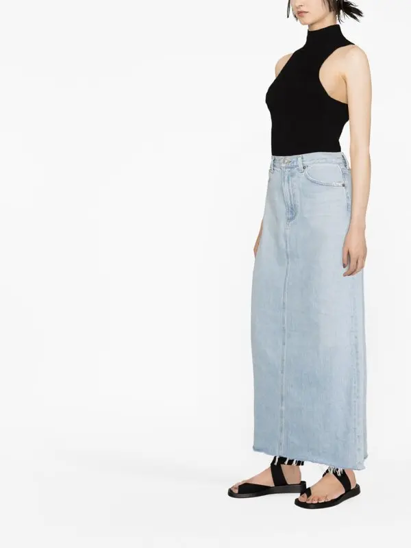 AGOLDE Maxi Denim Skirt - Blue