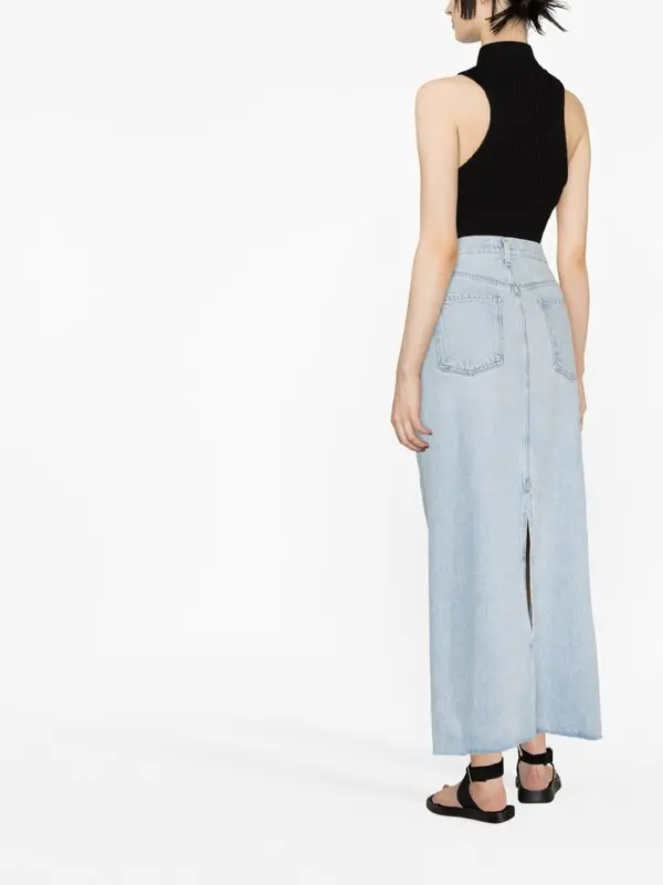 AGOLDE Maxi Denim Skirt - Blue