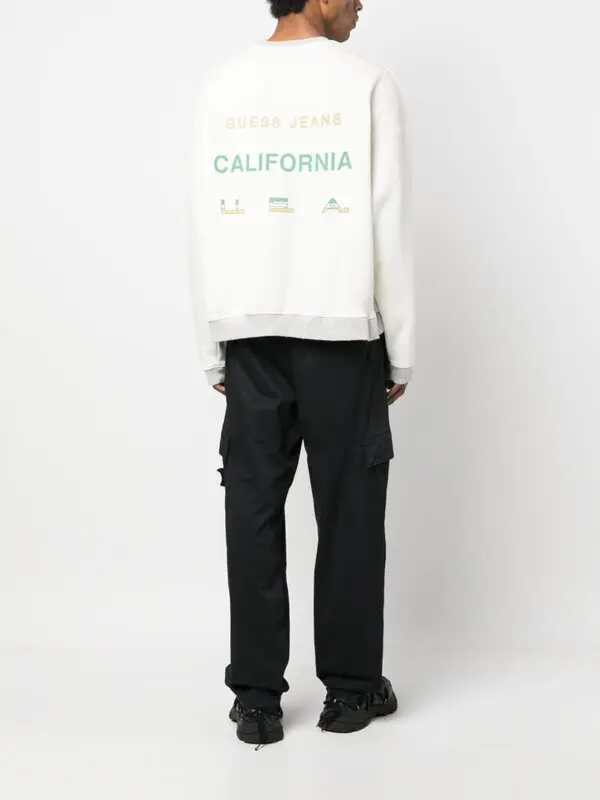 Guess Logo-print Jersey Sweatshirt