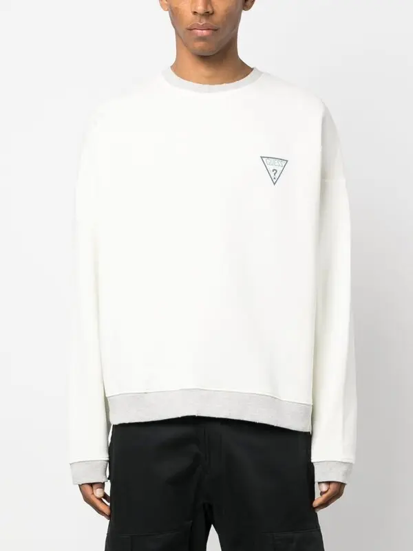 Guess Logo-print Jersey Sweatshirt