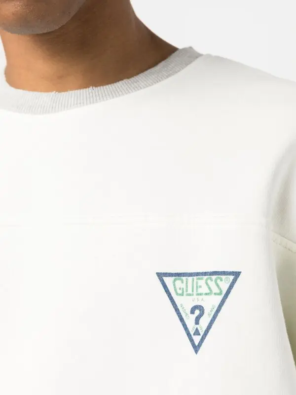 Guess Logo-print Jersey Sweatshirt
