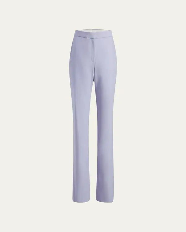 Another Tomorrow Merino Wool Classic Trouser Pants - Navy