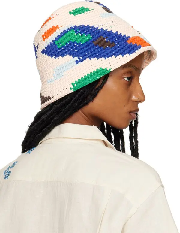 Ader Error Off-White Liff Bucket Hat In Ivory - 52% Off  display picture 2