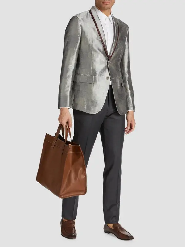 Giorgio Armani Ga Wool Trousers - Charcoal