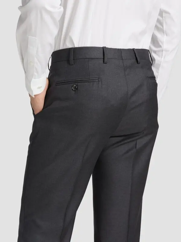 Giorgio Armani Ga Wool Trousers - Charcoal
