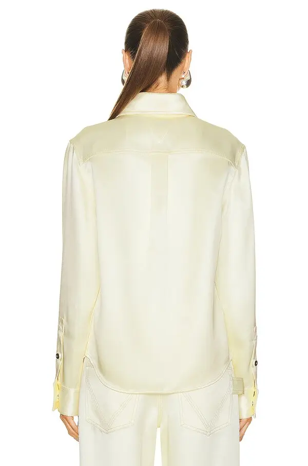 Bottega Veneta Silk Twill Long Sleeve Shirt