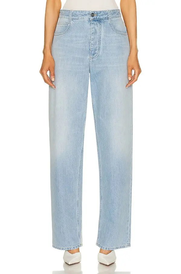 Bottega Veneta Wide Leg Jeans - Light Bleach