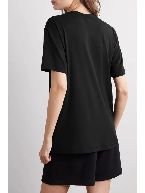 SKIMS Boyfriend Stretch-modal And Cotton-blend Jersey T-shirt - Black