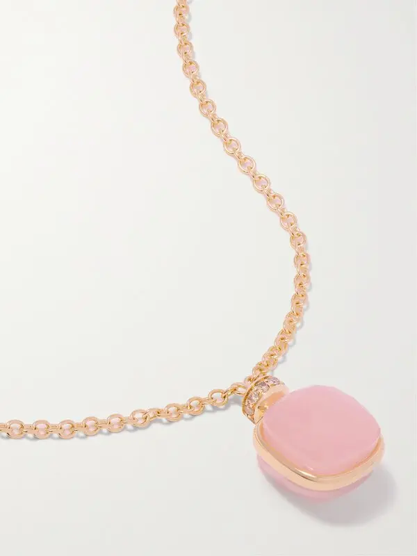 Pomellato Nudo 18-karat Rose Multi-stone Necklace - Gold