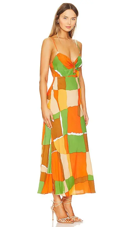 faithfull the brand orange dress Faithfull Tropiques Maxi Dress Tangerine