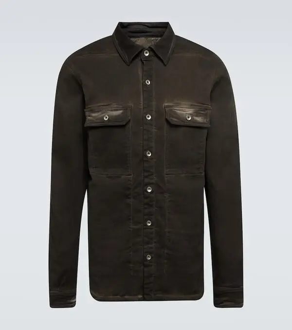 Rick Owens Denim Shirt - Brown