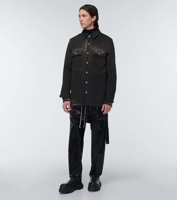 Rick Owens Denim Shirt - Brown