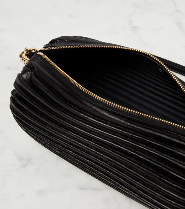 Loewe Bracelet Pleated Leather Shoulder Bag