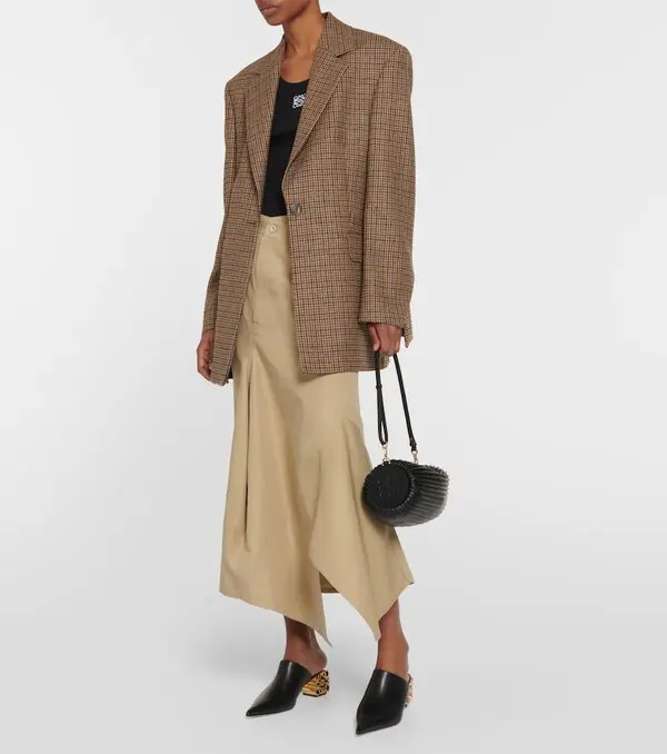 Loewe Bracelet Pleated Leather Shoulder Bag