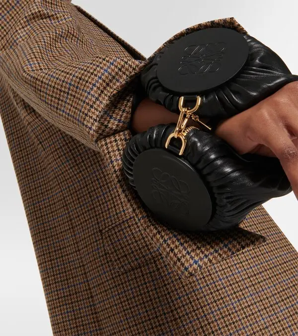 Loewe Bracelet Pleated Leather Shoulder Bag