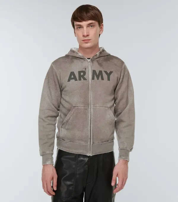NOTSONORMAL Army Cotton Jersey Hoodie