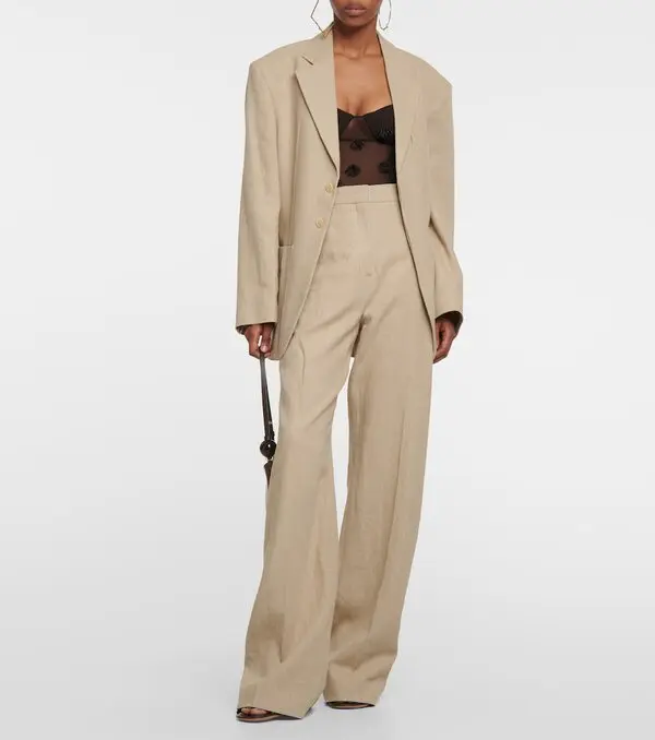 Jacquemus Appliqué Mesh Bodysuit - Brown
