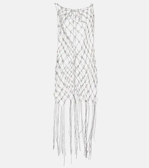 Giuseppe Di Morabito Crystal-embellished Mini Dress - Silver
