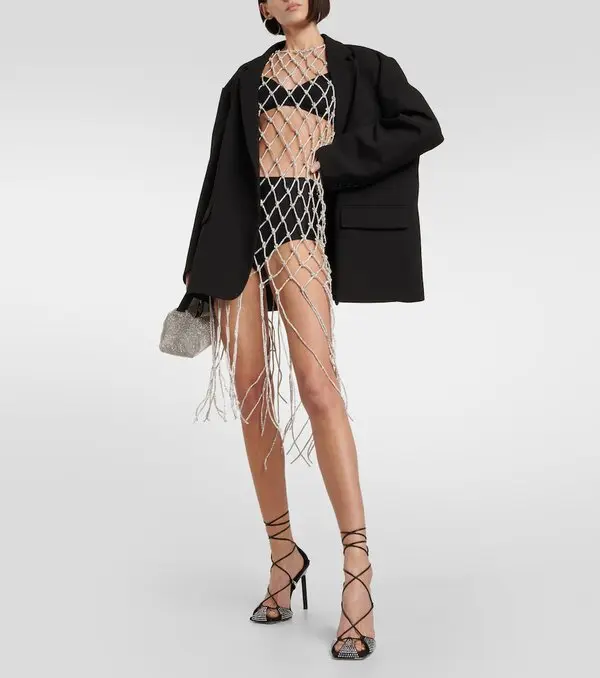 Giuseppe Di Morabito Crystal-embellished Mini Dress