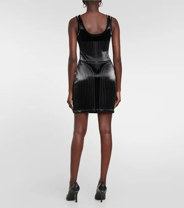 MUGLER Embossed Mini Dress