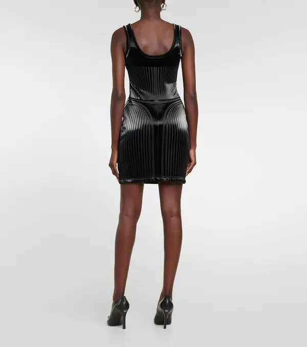 MUGLER Embossed Mini Dress